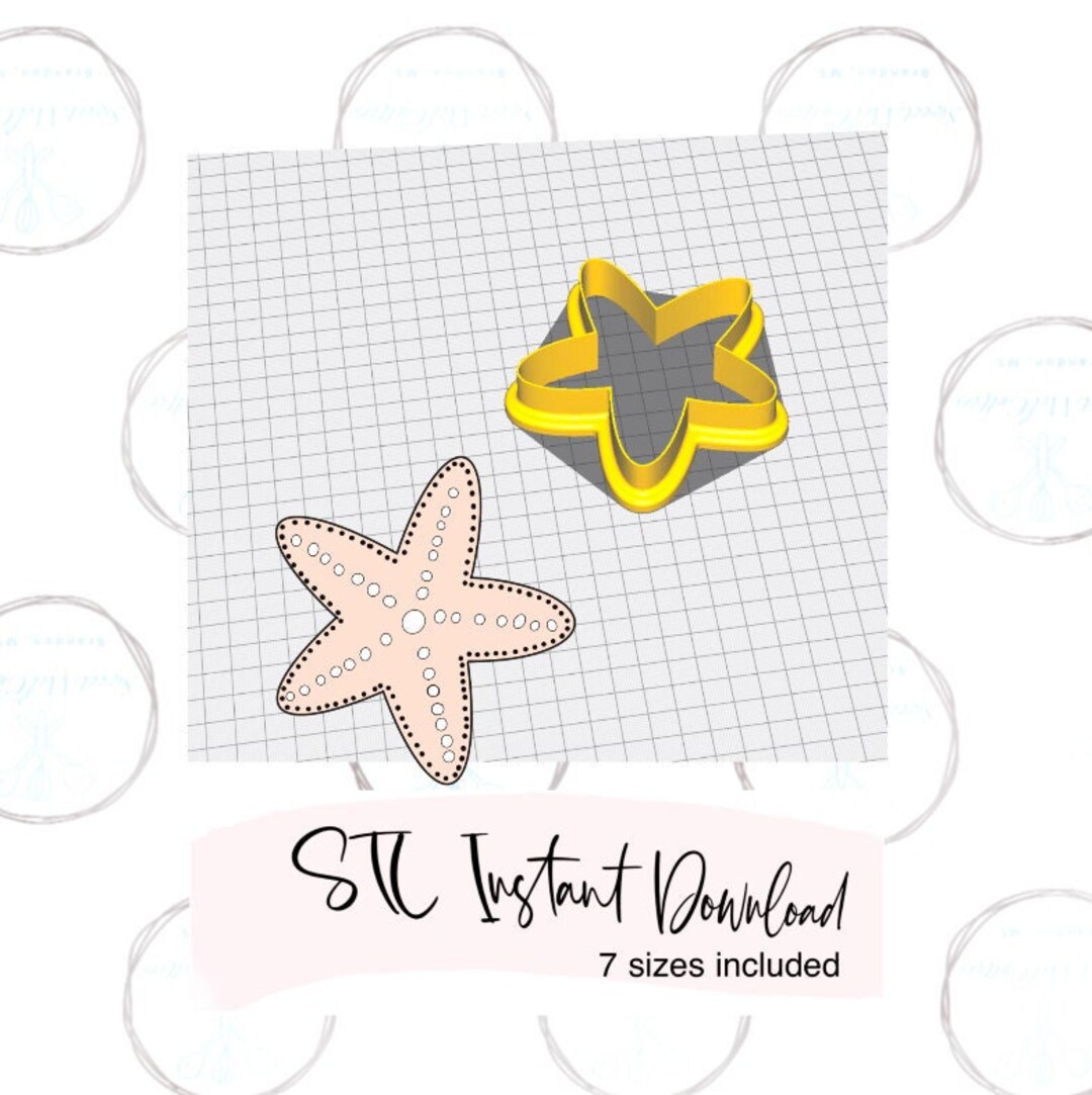 Starfish Cookie Cutter STL File Instant Download - Etsy