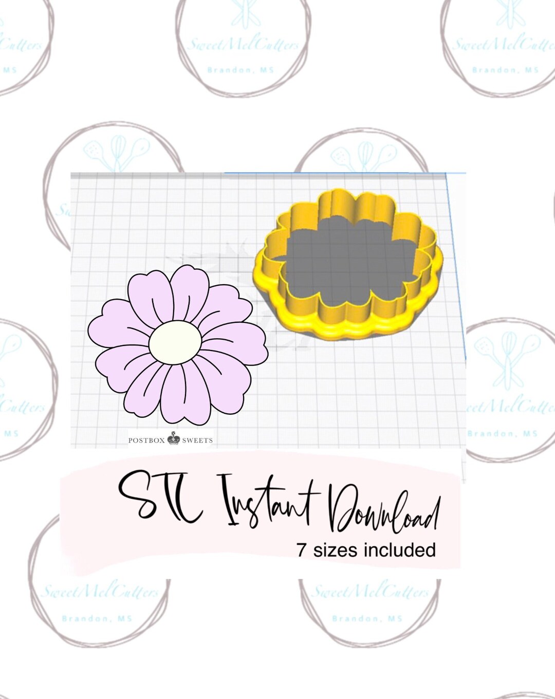 Daisy Ps Cookie Cutter STL File Instant Download - Etsy