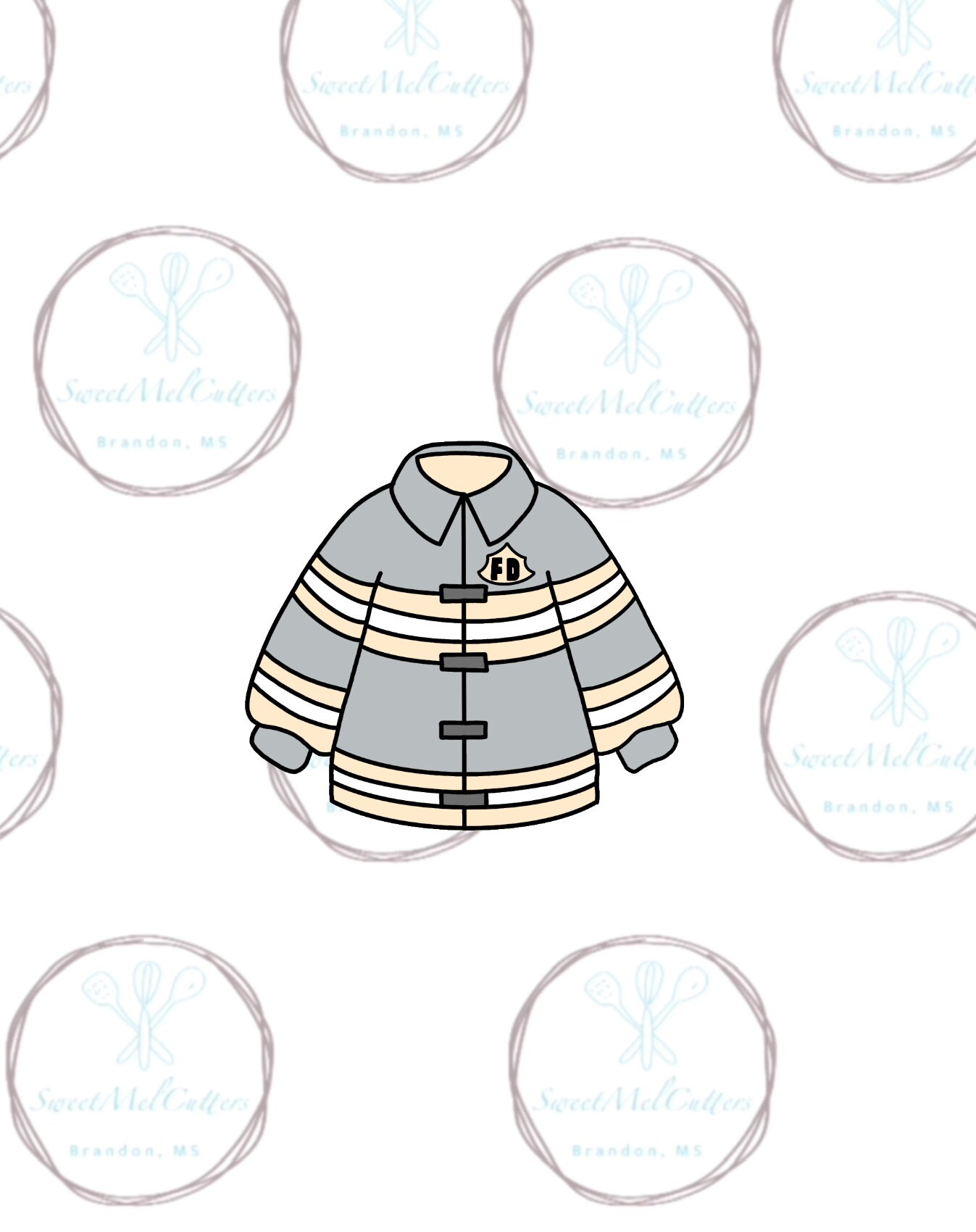 Fireman Jacket Cookie Cutter STL File Instant Download - Etsy