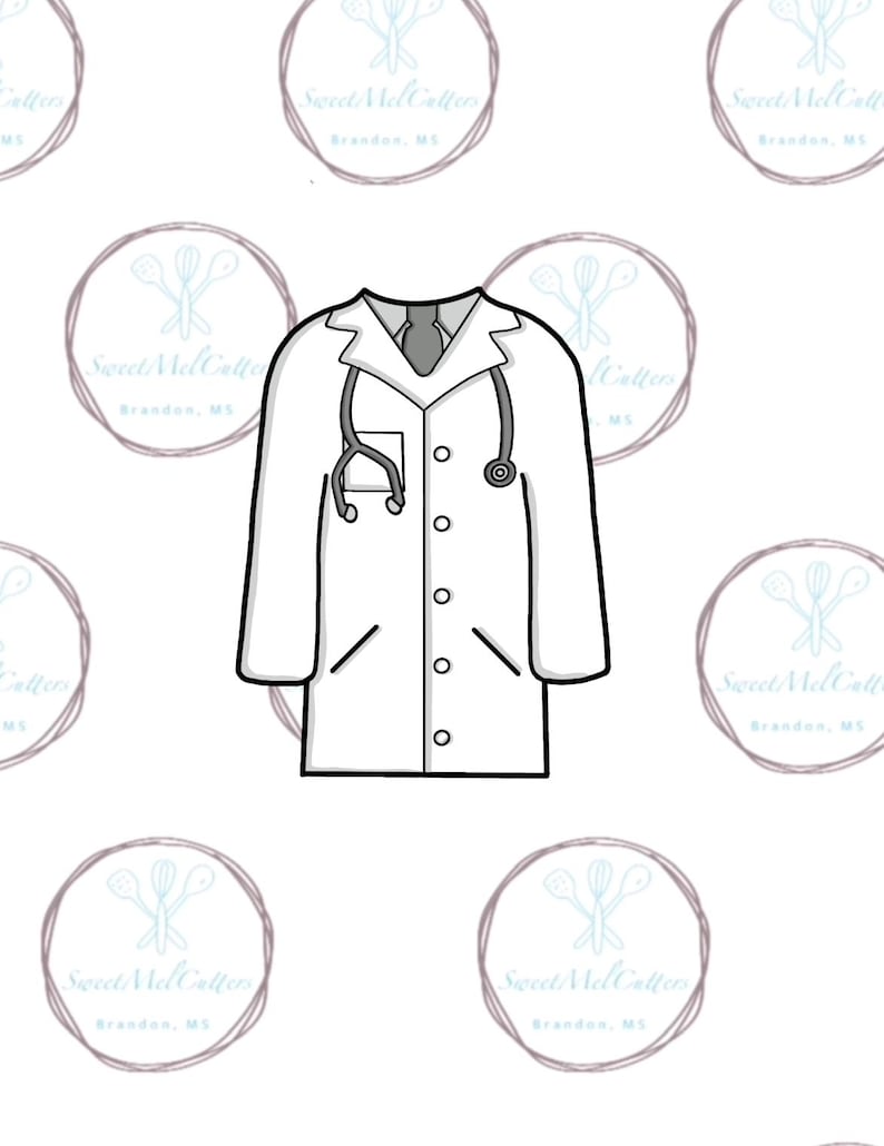 Lab Coat Cookie Cutter STL Instant Digital Download - Etsy