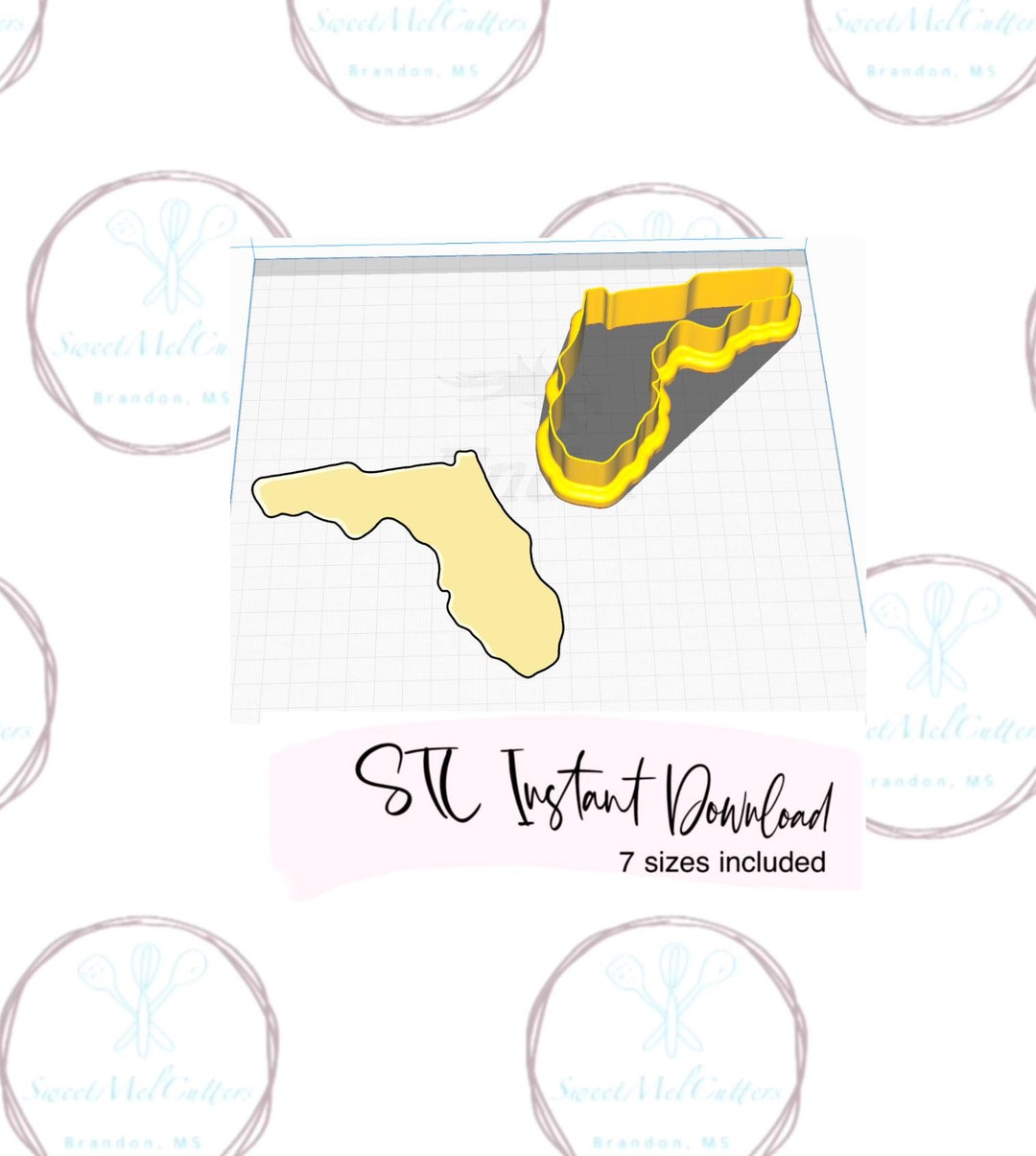 State of Florida Cookie Cutter STL Instant Digital Download - Etsy