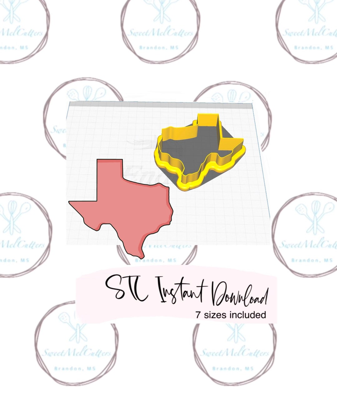 State of Texas STL Instant Digital Download - Etsy