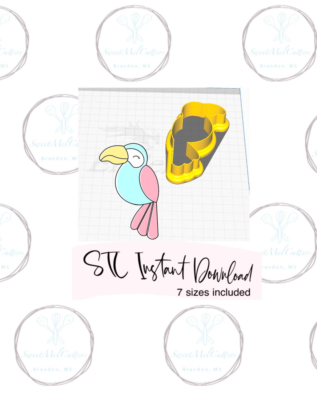 Toucan Cookie Cutter STL Instant Digital Download - Etsy