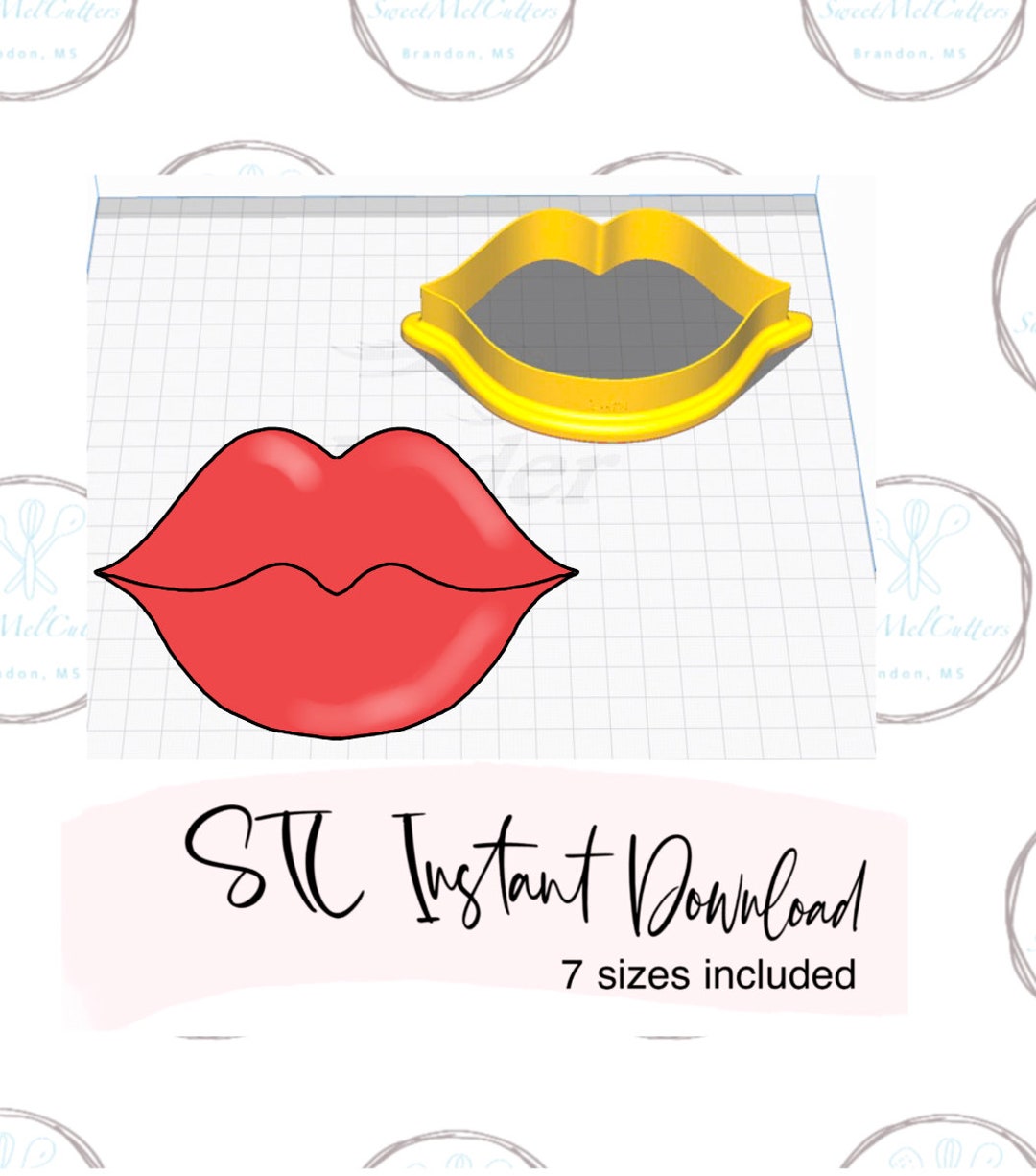 Lips Cookie Cutter STL File Instant Download - Etsy