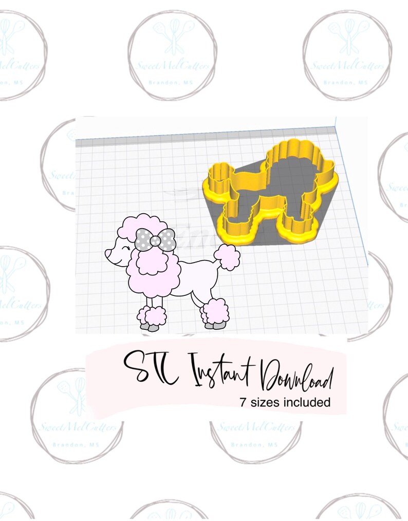Poodle Cookie Cutter STL File Instant Download - Etsy