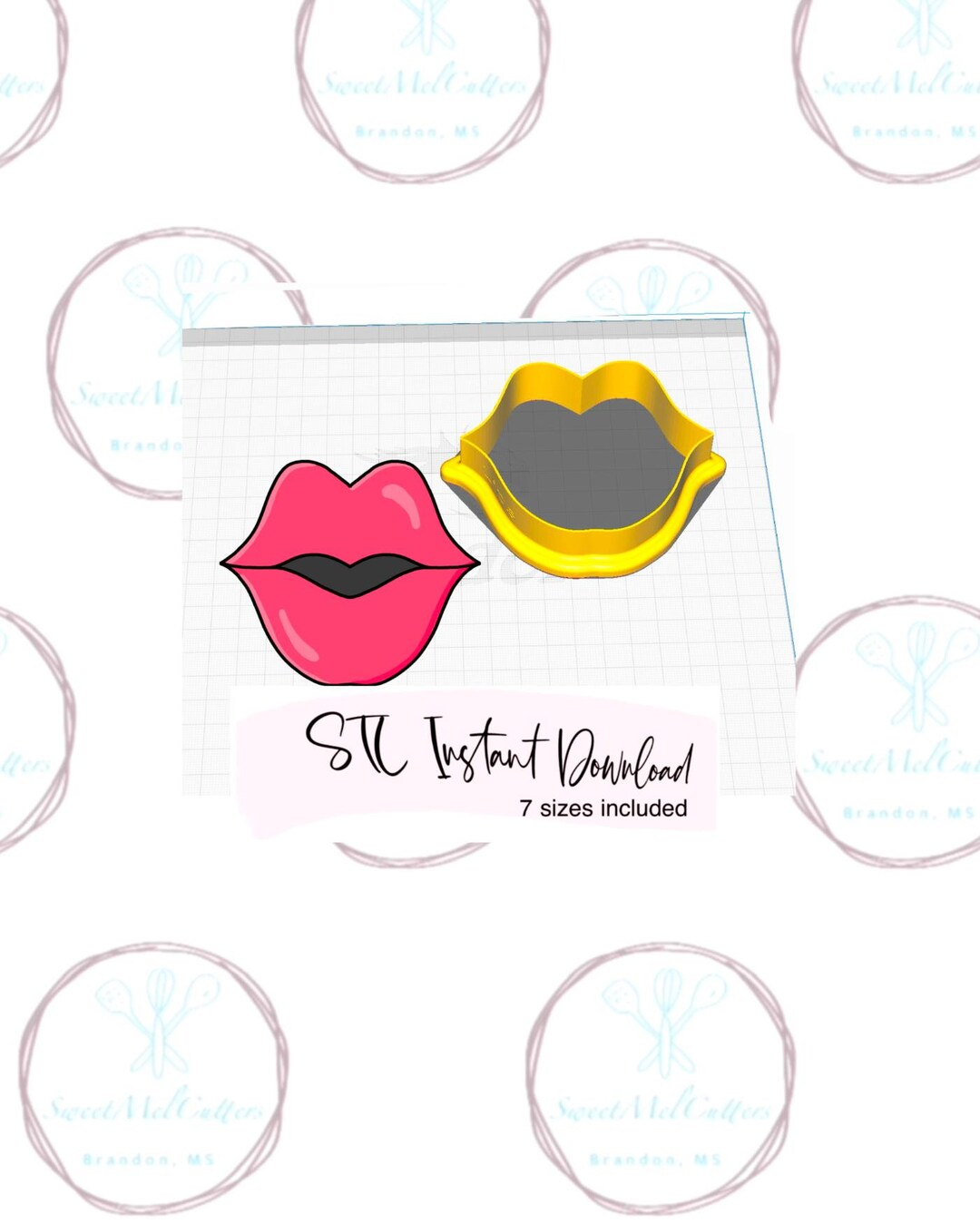 Voluptuous Lips STL Instant Digital Downloads - Etsy