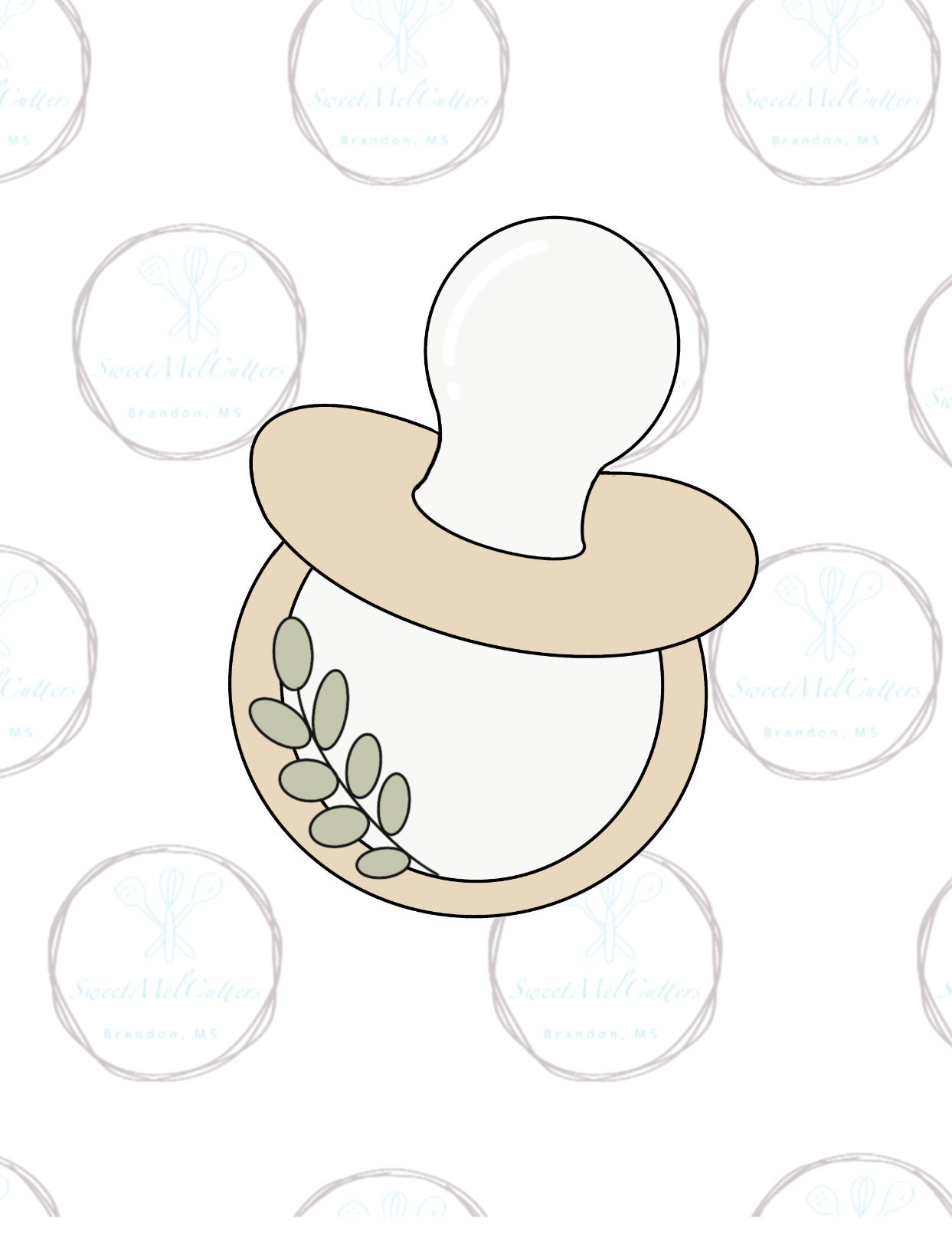Pacifier Cookie Cutter STL File Instant Download - Etsy