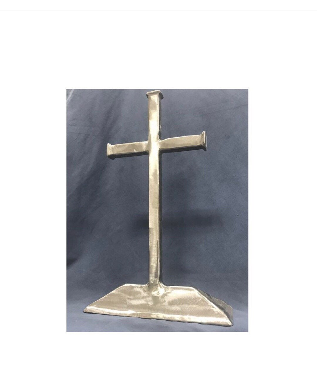 Silver 3D Metal Art Cross - Etsy