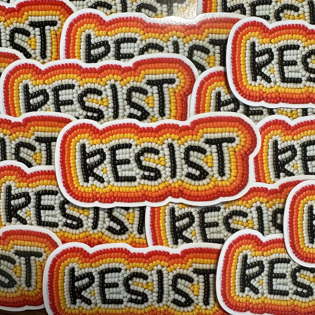 Resist Sticker - Beaded Sticker - Native American Beadwork - Etsy