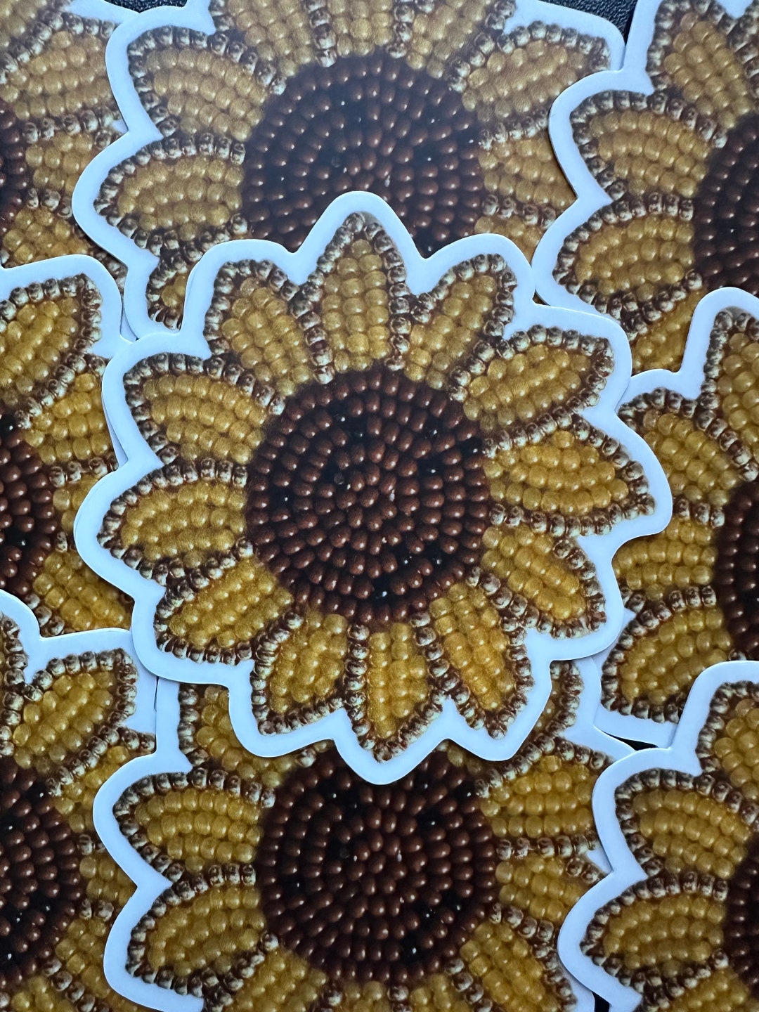 Sunflower Sticker - Beaded Sticker - Native American Beadwork - Etsy