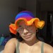 Crochet Rainbow Ruffle Hat Crochet Bucket Hat Wavy Brim - Etsy