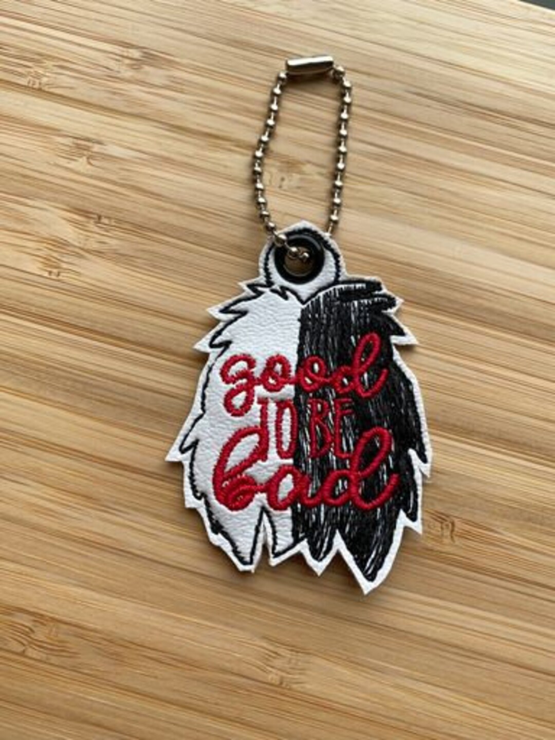 Disney Inspired Cruella 'good to Be Bad' Key Ring - Etsy