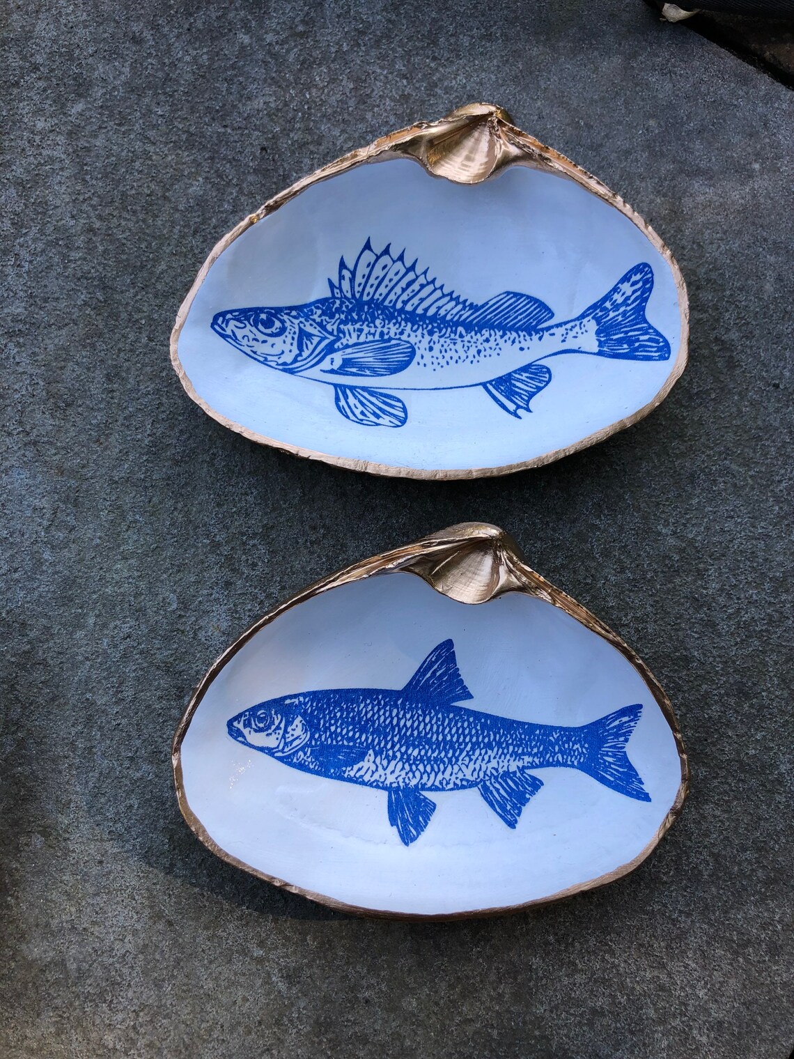 Clam Shell Fish Ring Dish Seashell Jewelry Trinket Bowl - Etsy