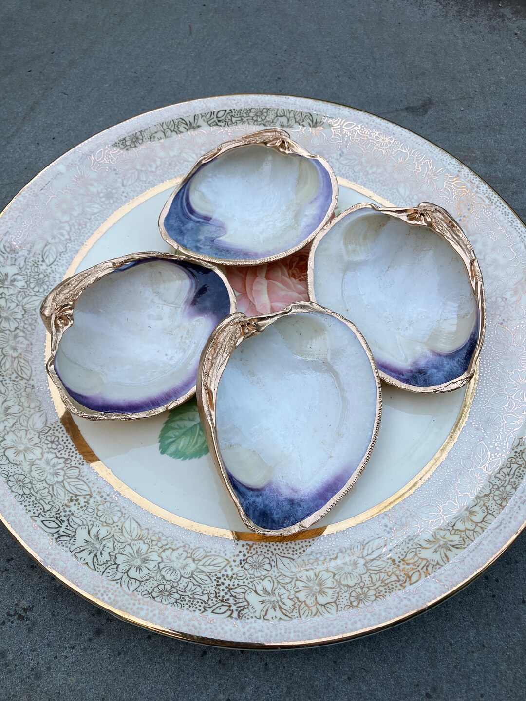 Clam Shell Ring Dish, Seashell Jewelry Trinket Bowl, Quahog Wampum ...