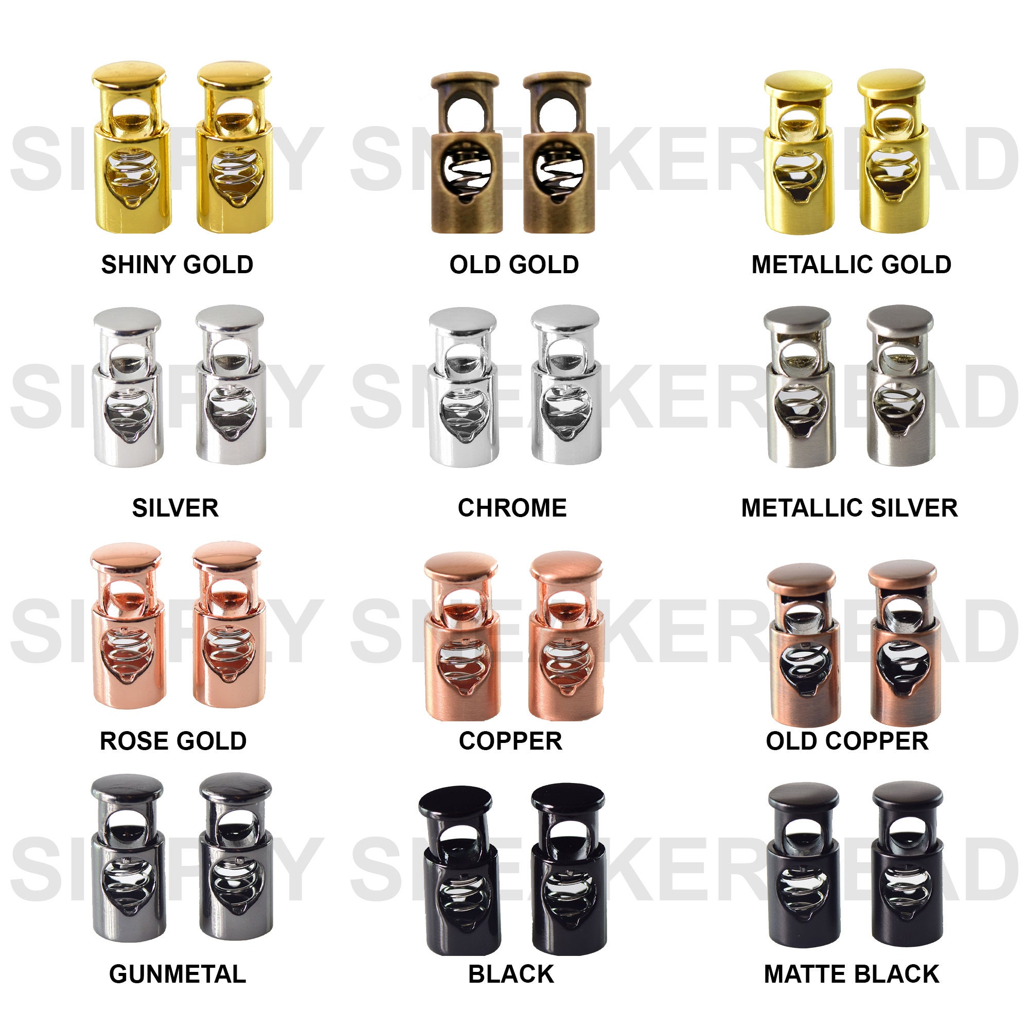 Metal Lace Locks Shoelaces Hoodies Shorts Stoppers Awesome - Etsy