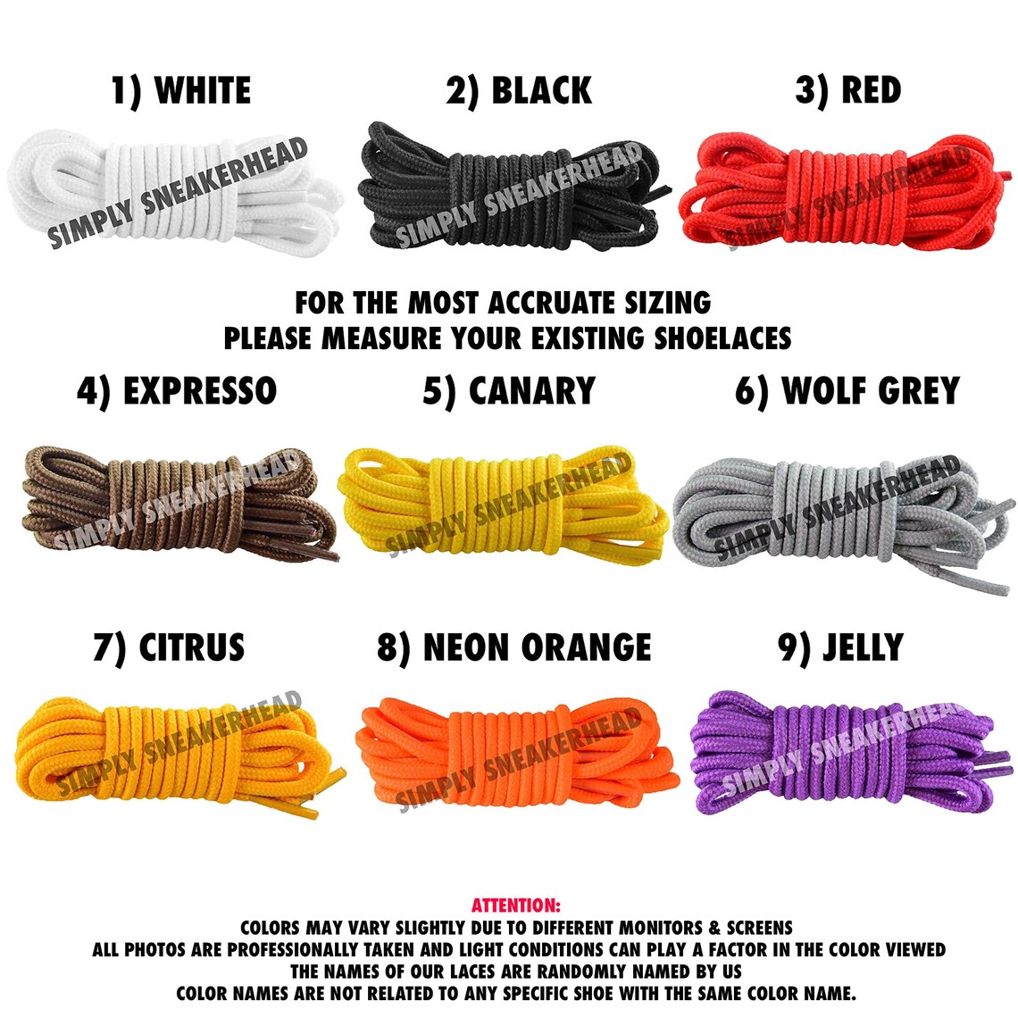 Full Vibrant Round Style Shoelaces Colorful Fantastic Laces - Etsy