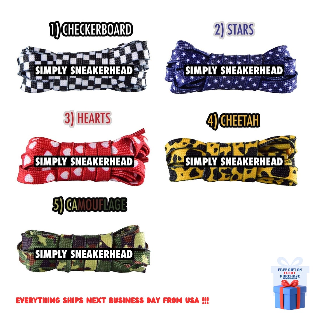 Full Printed Hearts Cheetah Stars Checkerboard Camouflage 2024 Flat ...