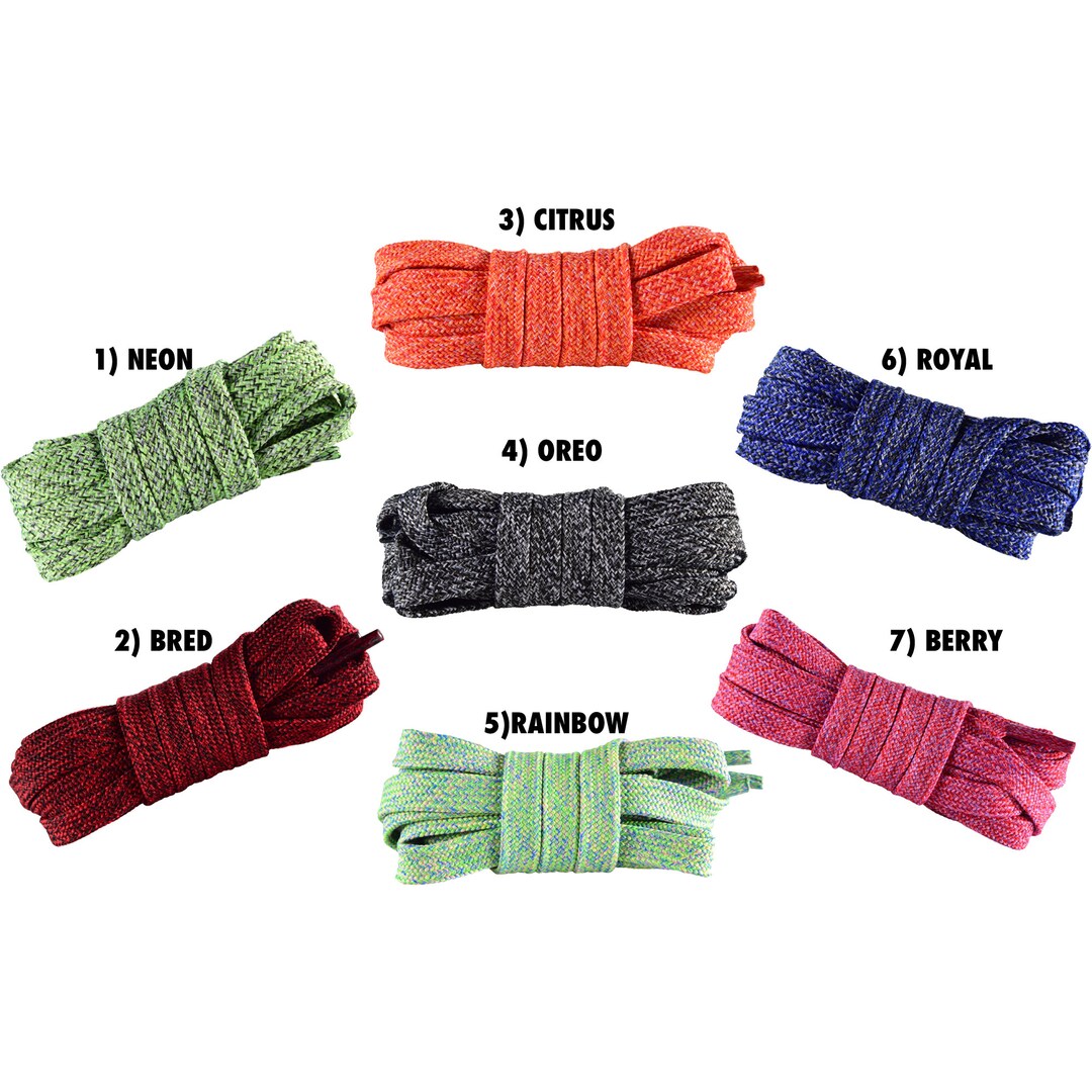 Flat Full Multicolor Style Shoelaces Colorful Fantastic Laces - Etsy