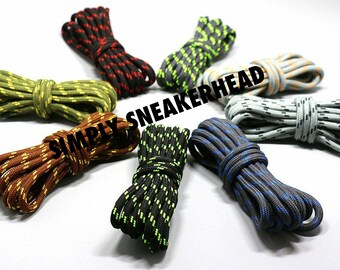 Two Tone Multi Flat Vibrant Premium Style Shoelaces Colorful - Etsy