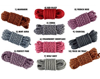 Full Vibrant Round Style Shoelaces Colorful Fantastic Laces - Etsy