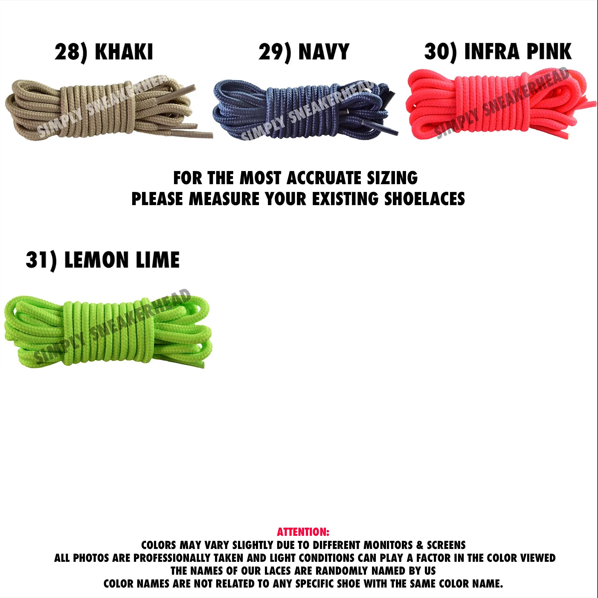 Full Vibrant Round Style Shoelaces Colorful Fantastic Laces - Etsy