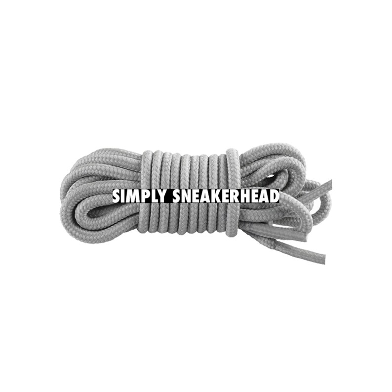 Wolf Grey Full Vibrant Round Style Shoelaces 4.25mm - 4.5mm Colorful ...