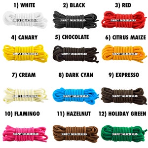 Full Vibrant Round Style Shoelaces Colorful Fantastic Laces - Etsy