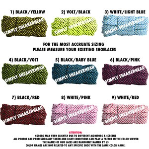Two Tone Multi Flat Vibrant Premium Style Shoelaces Colorful - Etsy