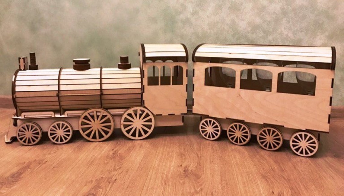 DXF Train laser Cut Template Laser Cut Laser Cut Vector | Etsy