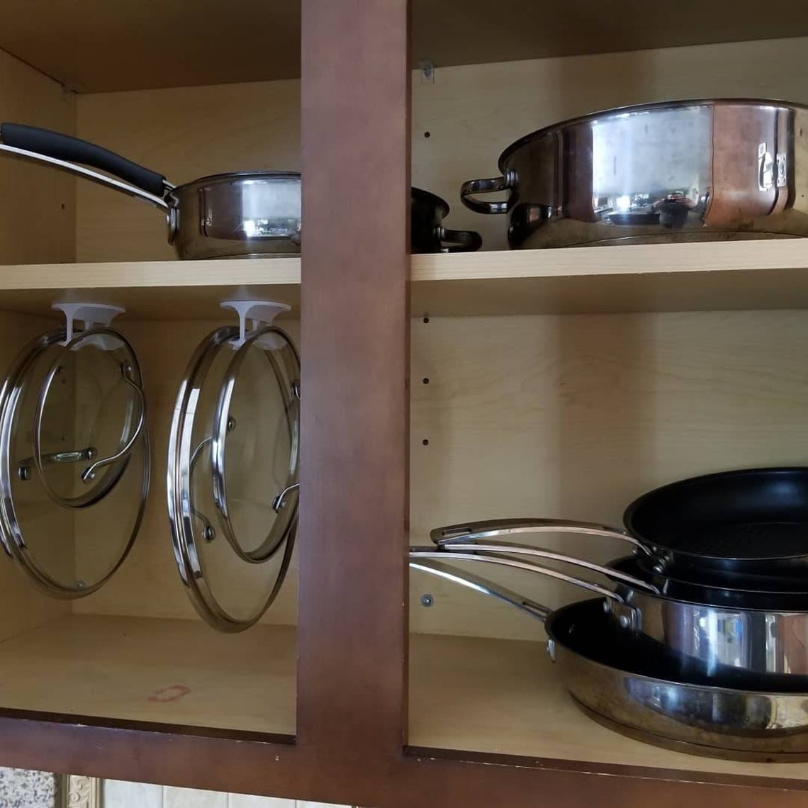 Stl-double Pots and Pan Lid Hanging/suspended Holder/organizer Non-slip ...