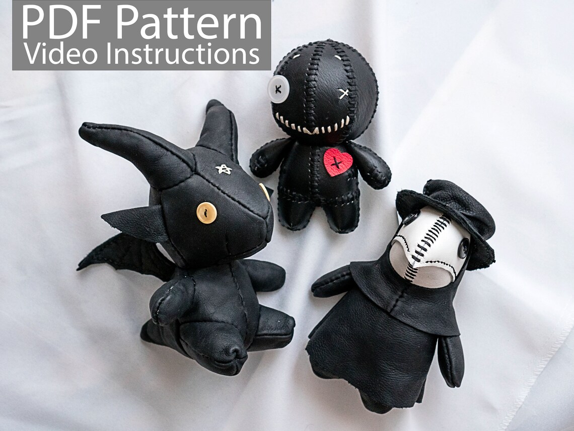 PDF Pattern Leather Dolls 3 Pack - Etsy