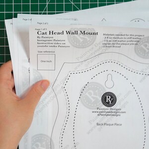 PDF Pattern Leather Cat Head Mount - Etsy