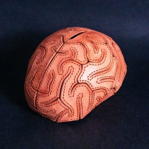 PDF Pattern Leather Brain Money Bank - Etsy
