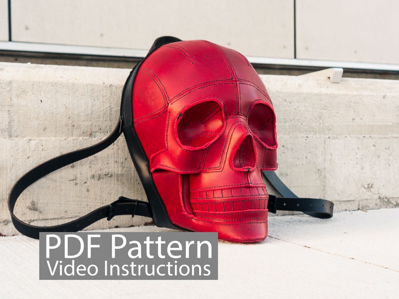 PDF Pattern Leather Skull Backpack - Etsy