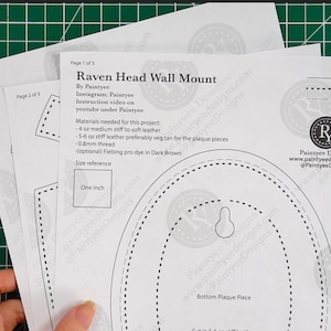 PDF Pattern Leather Raven Head Wall Mount - Etsy