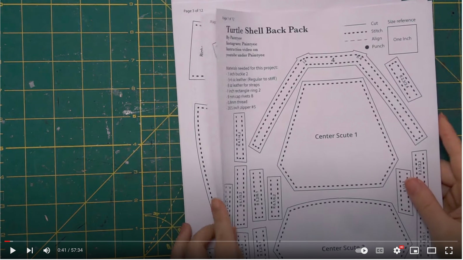 PDF Pattern Leather Turtle Shell Backpack - Etsy