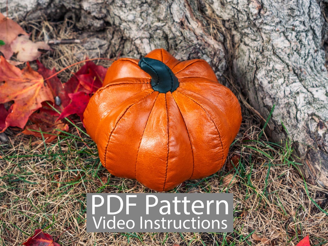 PDF Pattern Stuffed Leather Pumpkin - Etsy