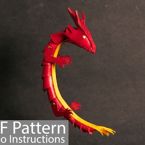 PDF Pattern Leather Articulated Small Dragon - Etsy