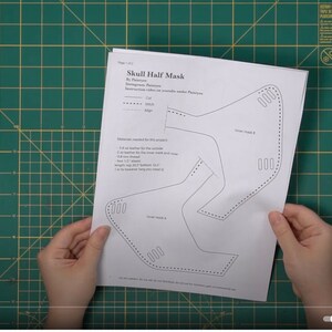 PDF Pattern Leather Skull Half Mask - Etsy