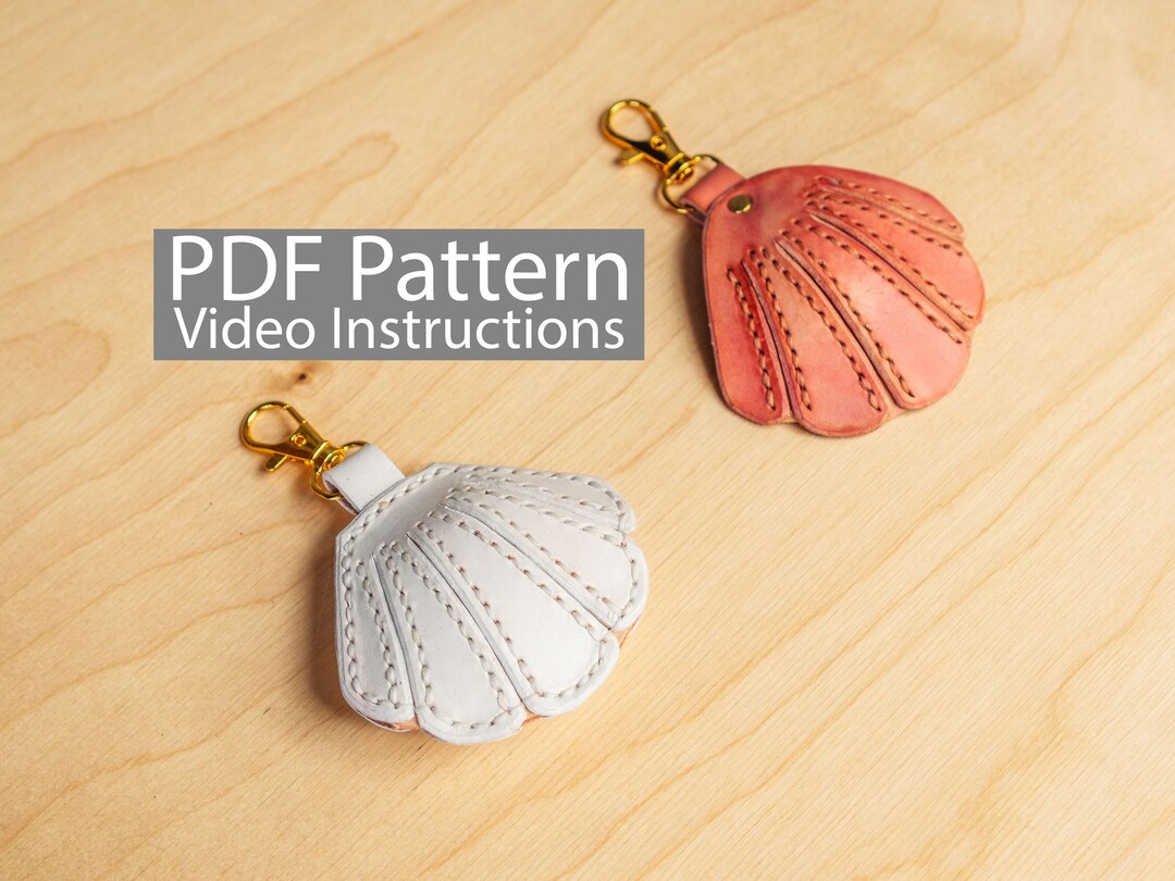 PDF Pattern Leather Clam Seashell Keychain/key Fob/bag Charm - Etsy