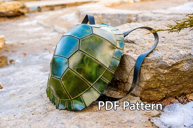 PDF Pattern Leather Turtle Shell Backpack - Etsy