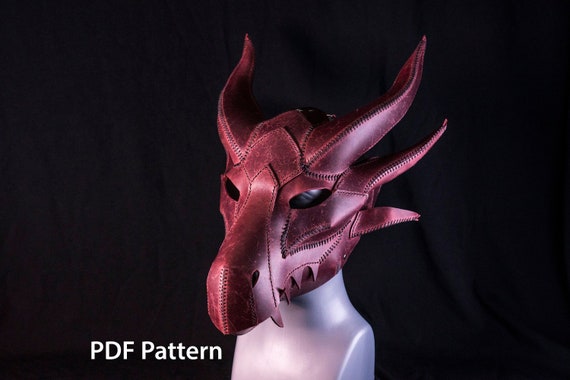 PDF Pattern Leather Dragon Mask — Paintyee Designs