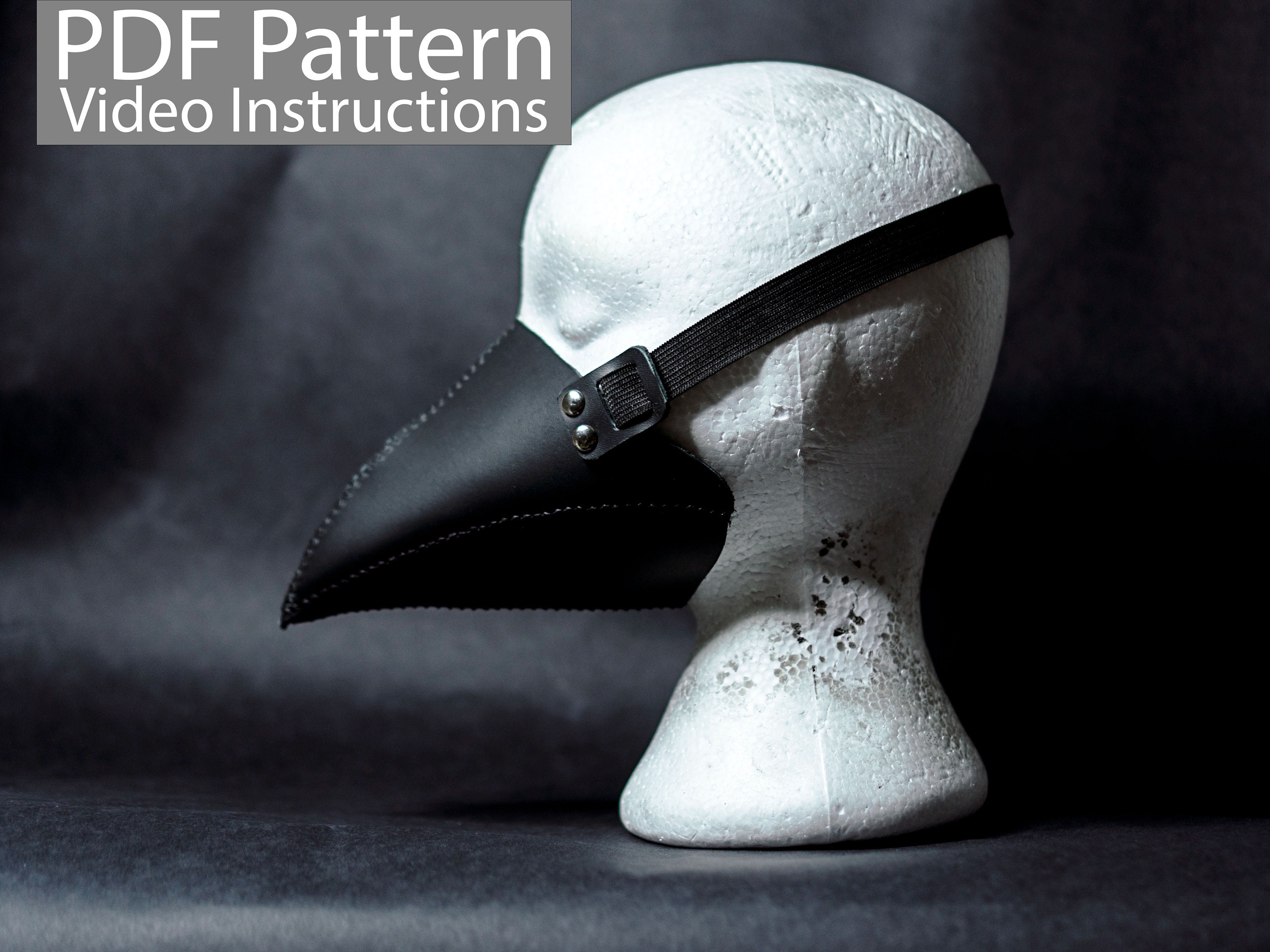 PDF Pattern Leather Plague Doctor Half Mask - Etsy