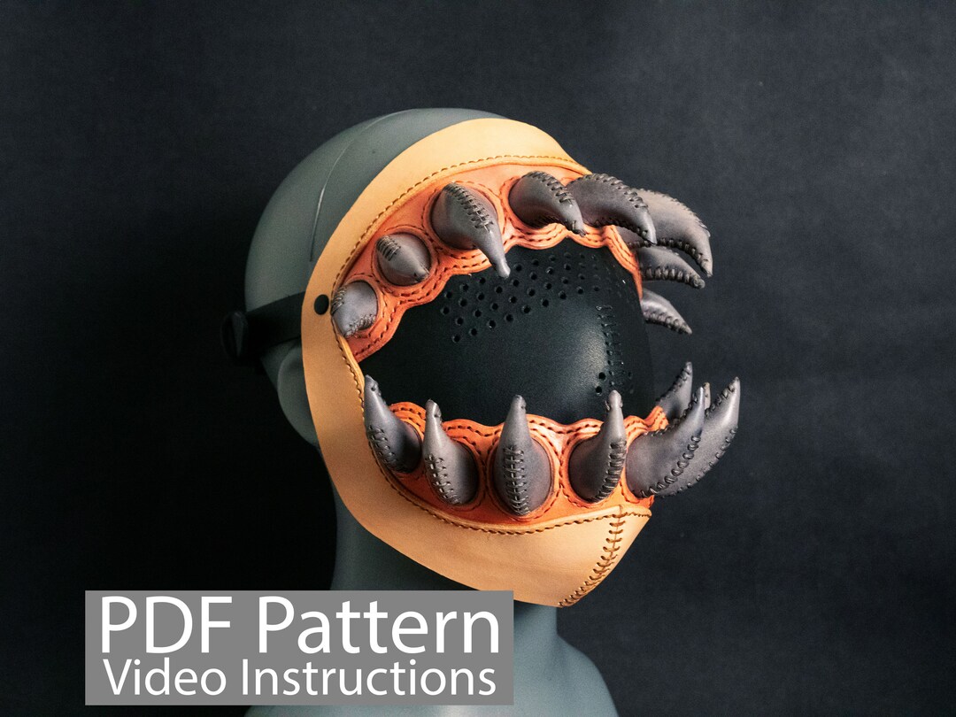 PDF Pattern Leather Full Face Teeth Mask - Etsy