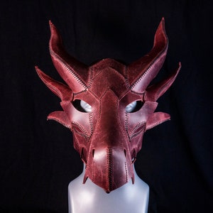 PDF Pattern Leather Dragon Mask - Etsy
