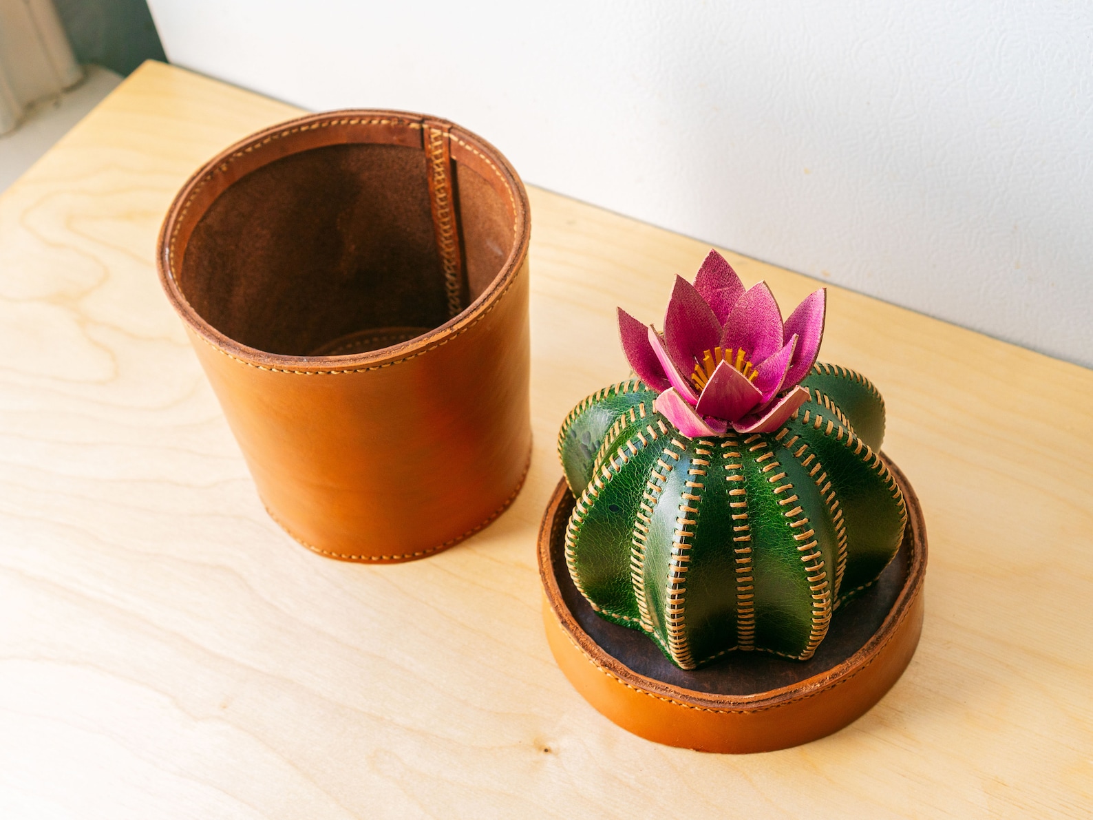 PDF Pattern Leather Cactus Box and Keychain - Etsy