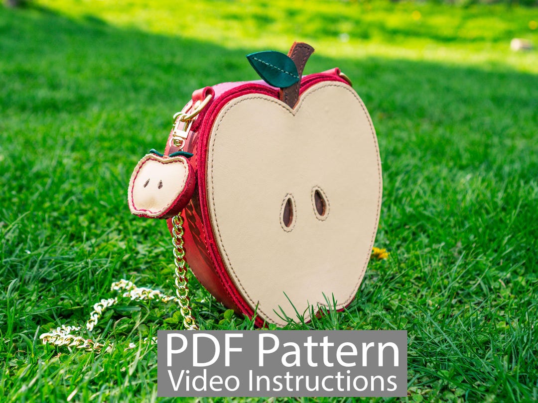 PDF Pattern Leather Apple Bag With Keychain/bag Charm - Etsy