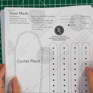 PDF Pattern Leather Goat Mask - Etsy