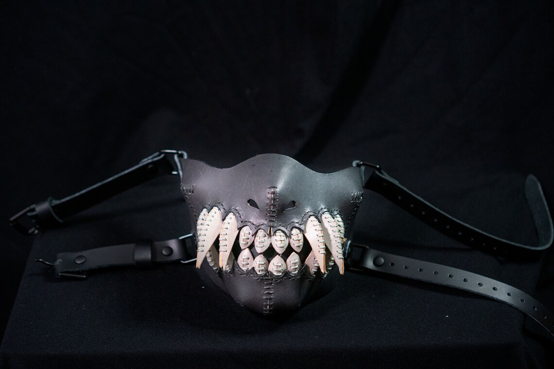 PDF Pattern Leather Teeth Monster Mask | Etsy