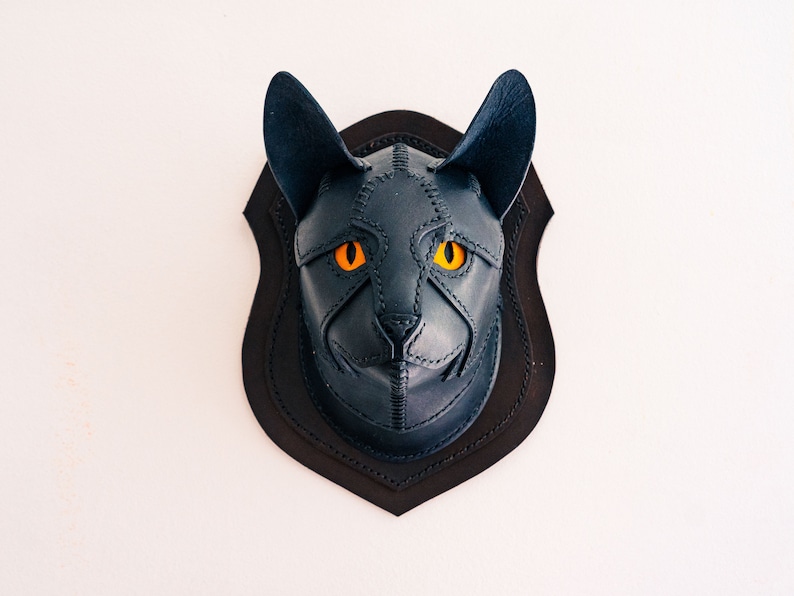 PDF Pattern Leather Cat Head Mount - Etsy